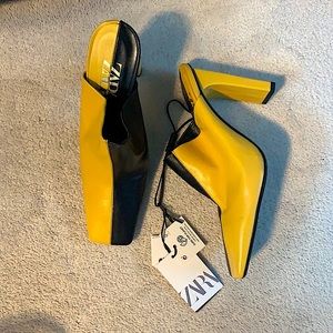 Zara | Shoes | Zara Colorblock Mules | Poshmark